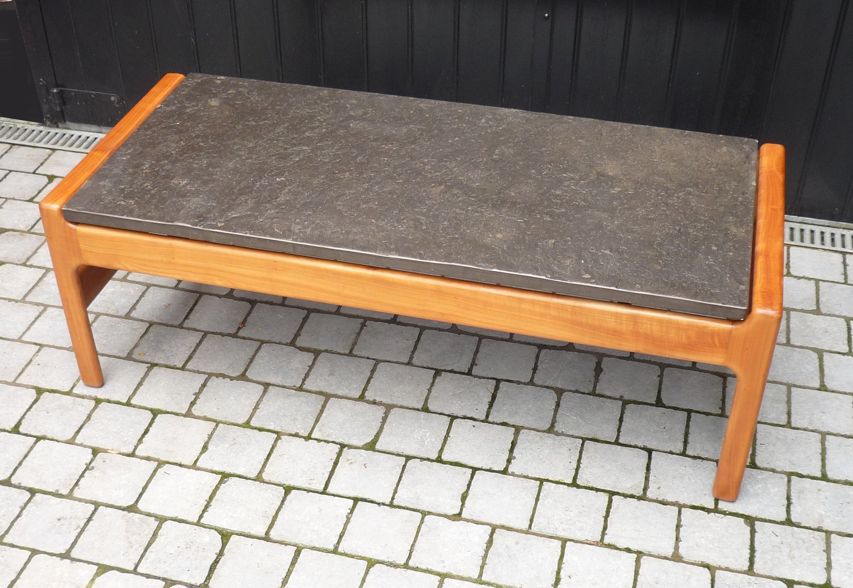 Slate Slab Living Room Table, 1960s for sale at Pamono