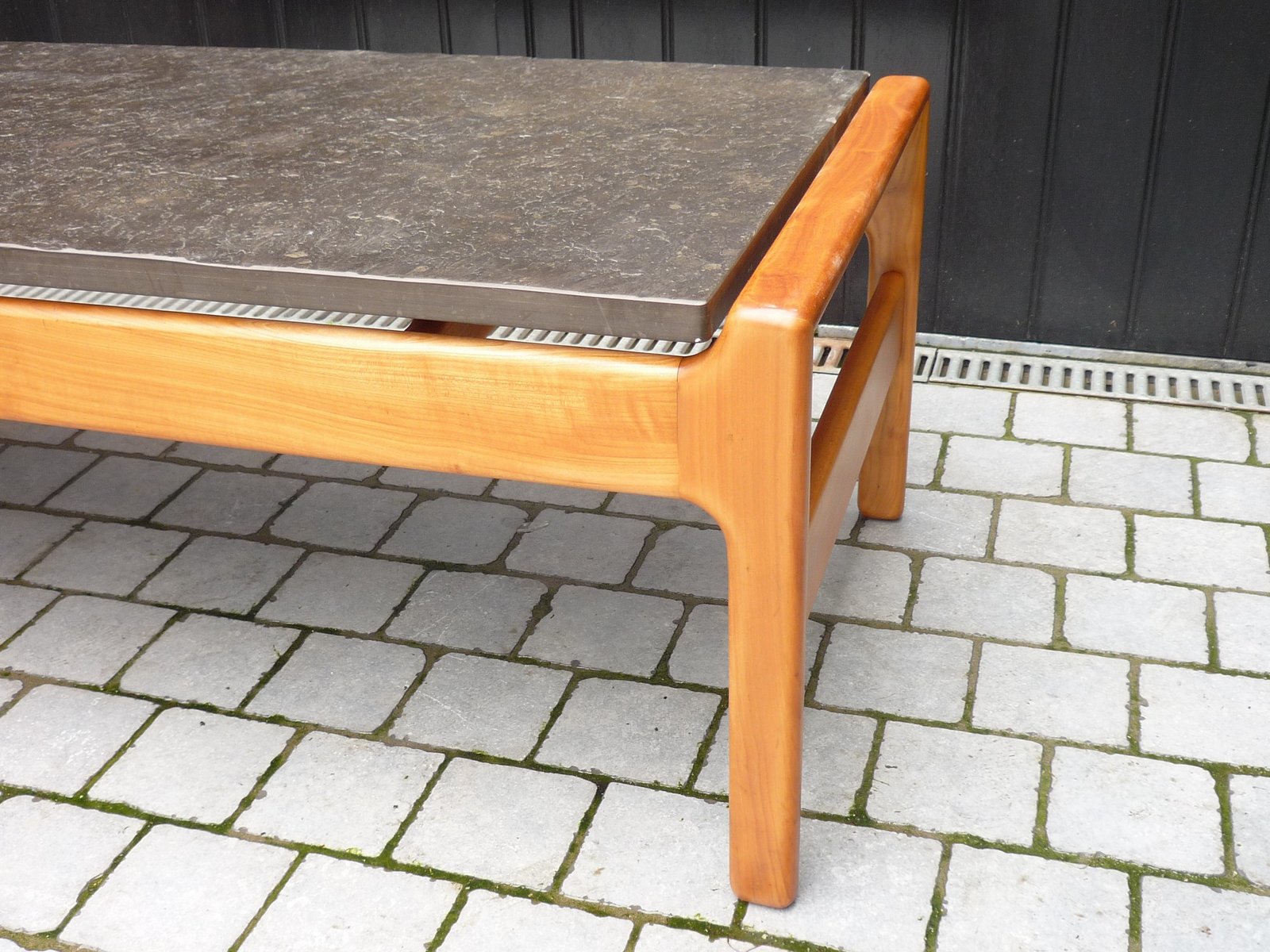 Slate Slab Living Room Table, 1960s for sale at Pamono