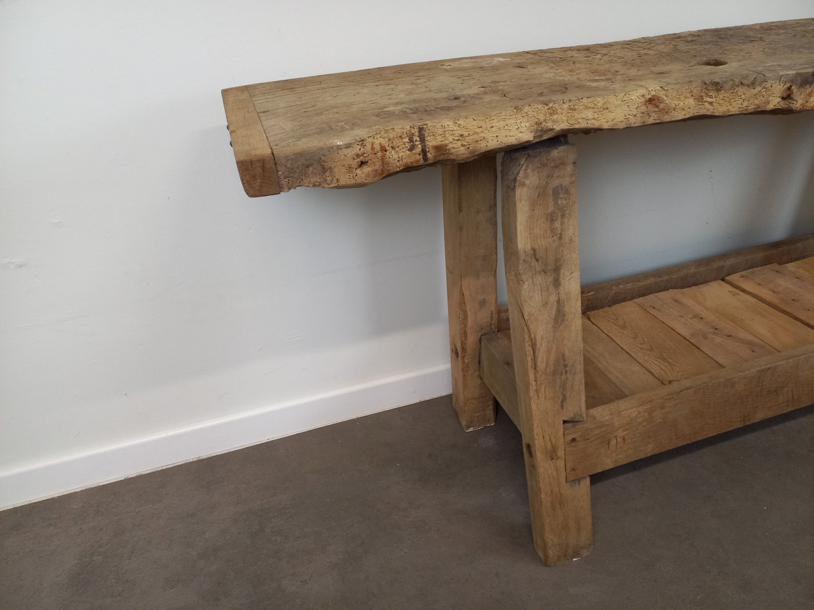 Rustic Console Workbench, 1920s for sale at Pamono