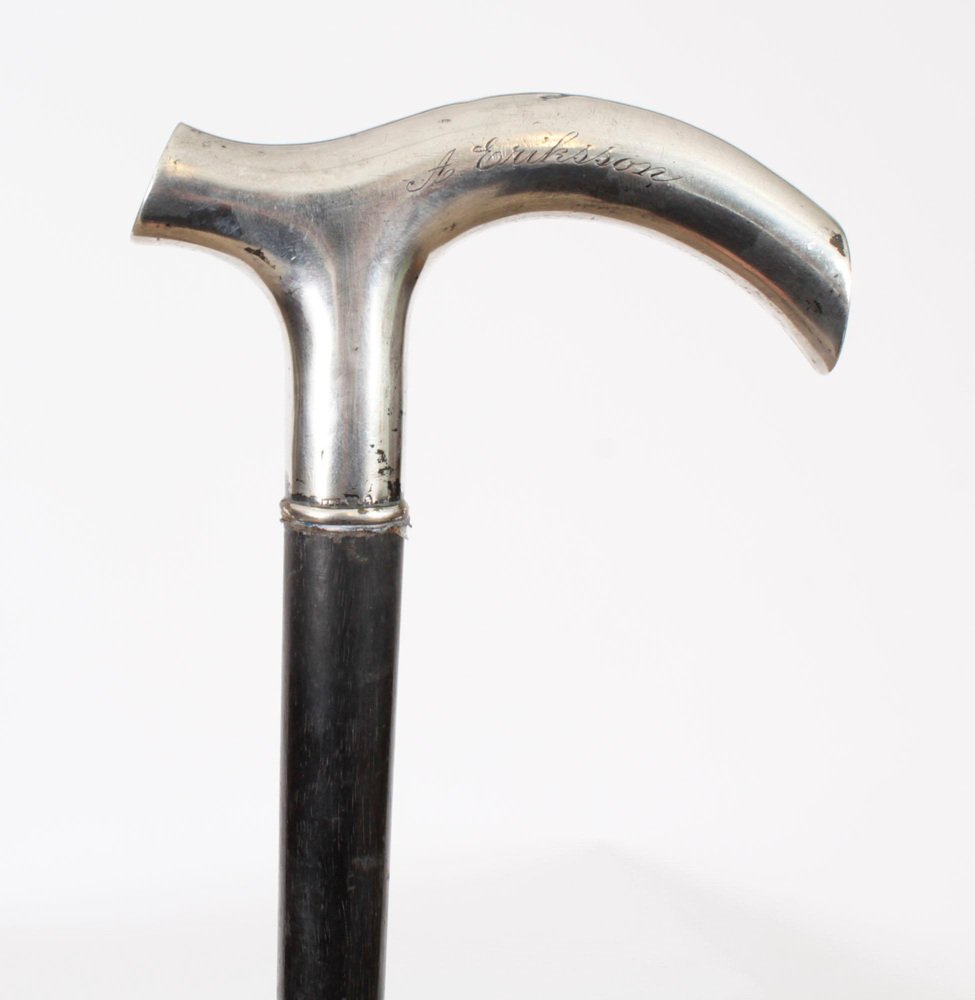 Antique Continental Silver Walking Stick for sale at Pamono