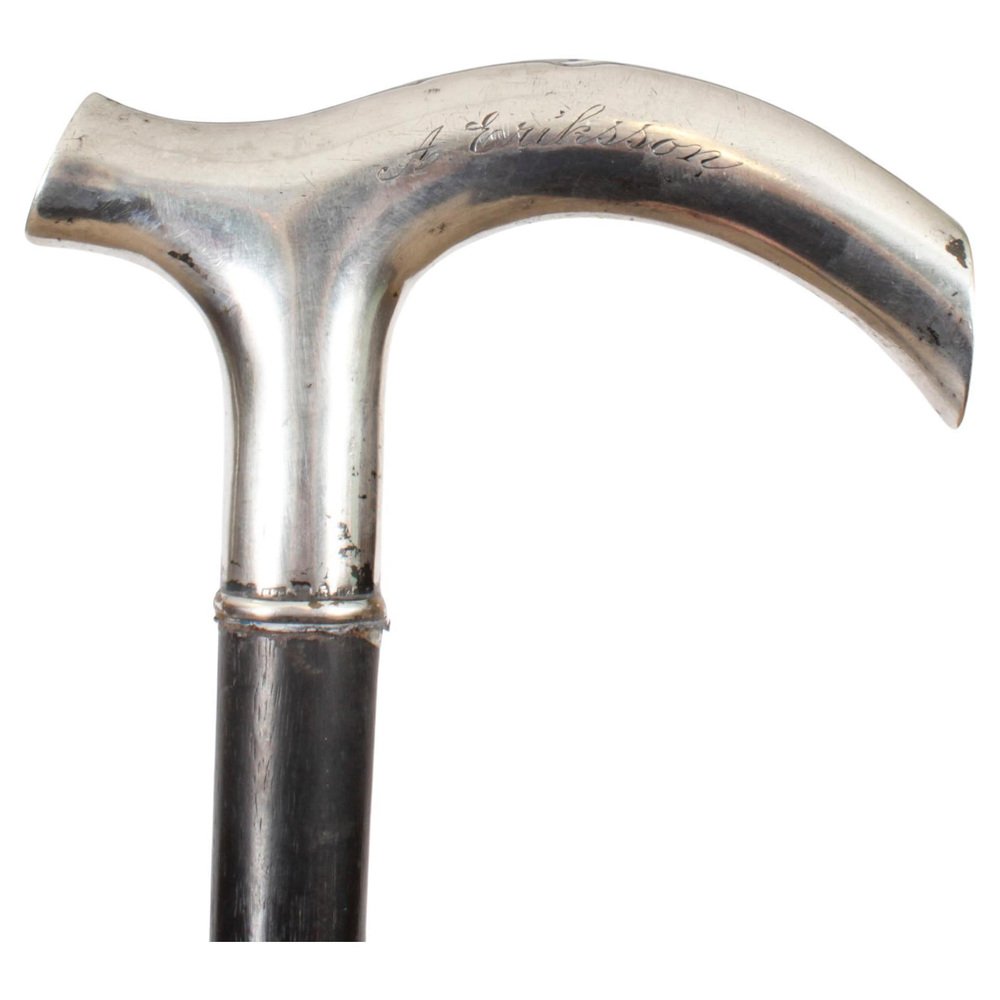 Antique Continental Silver Walking Stick for sale at Pamono