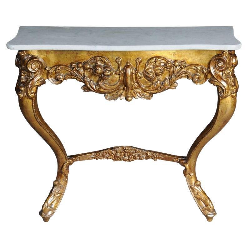 19th Century Baroque Console, 1880 for sale at Pamono