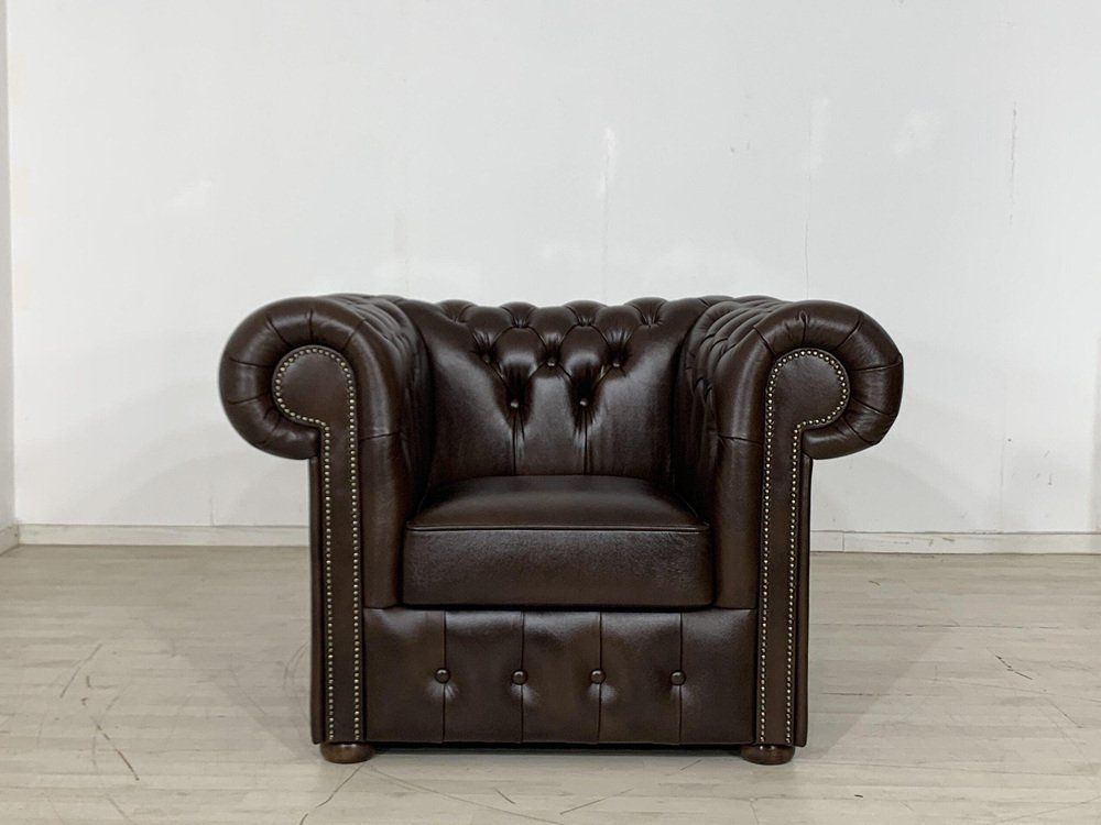 Chesterfield Chair in Leather for sale at Pamono