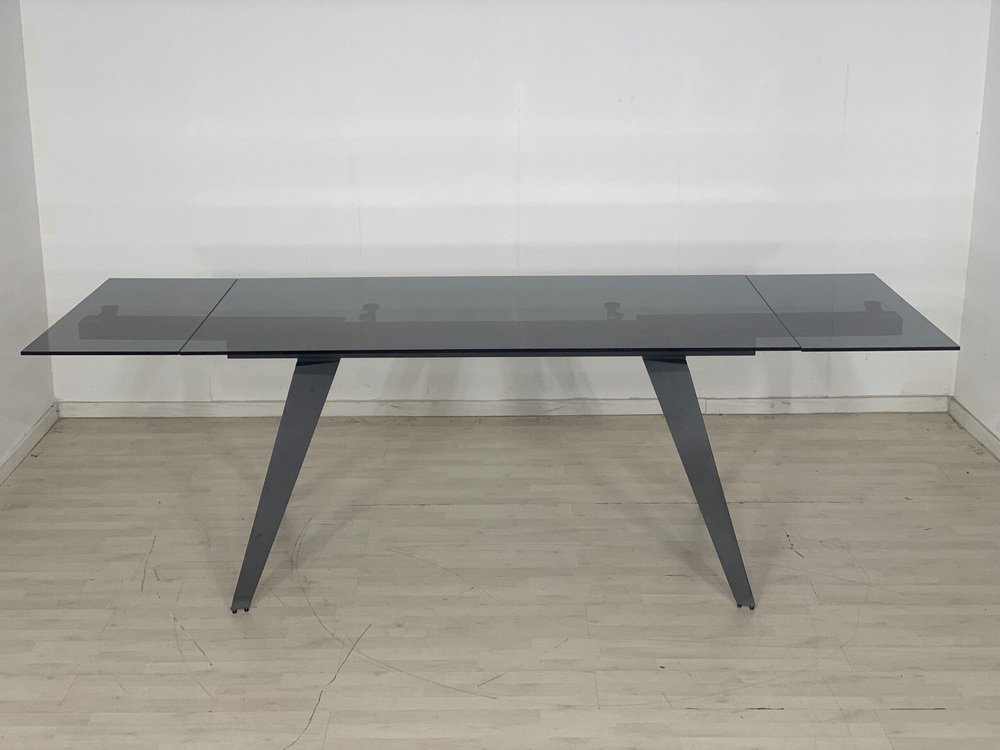 Vintage Glass Dining Room Table for sale at Pamono