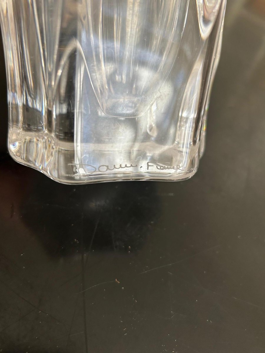 Daum Glass Vase by Jean Daum for Daum, 1960s for sale at Pamono