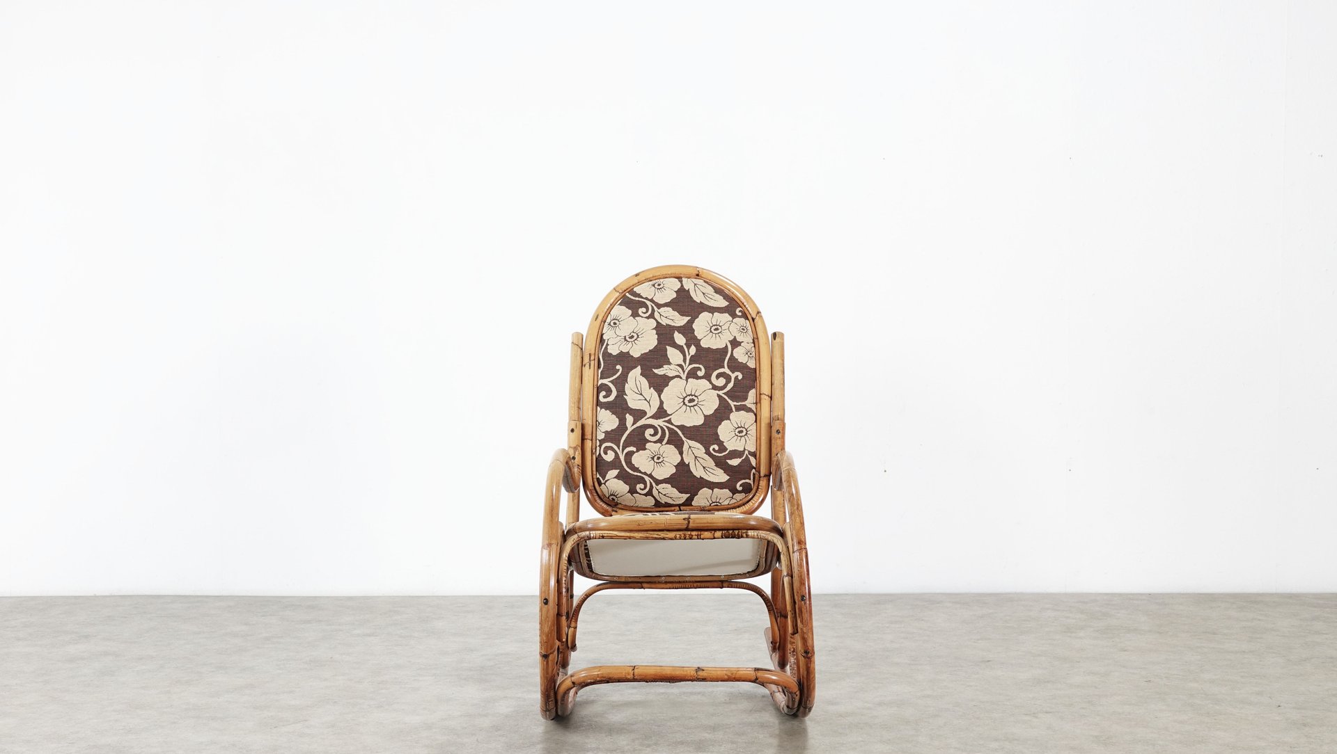 Vintage Rattan Rocking Chair, 1970 for sale at Pamono