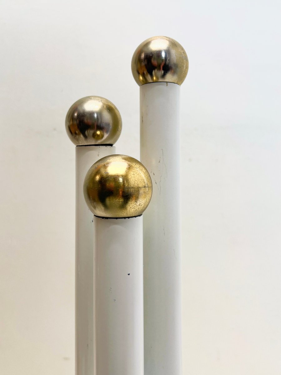 Modern Style White Steel and Gold Fireplace Tools in Holder, 1970s, Set ...