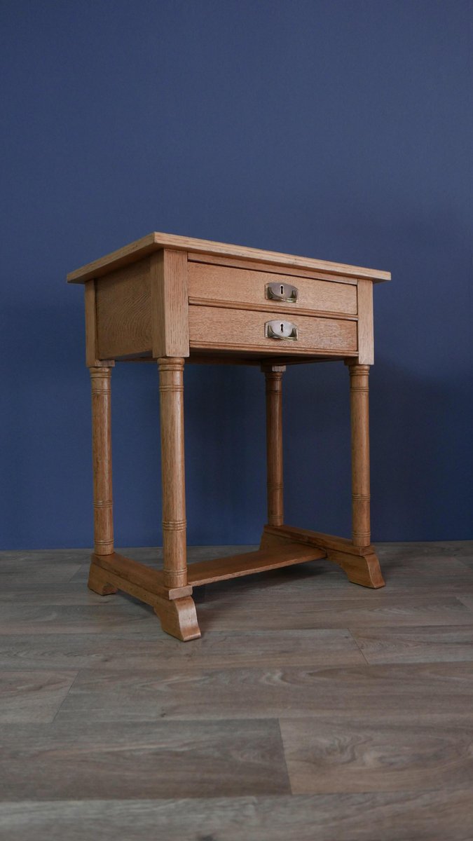 Antique German Oak Bedside Table, 1890 for sale at Pamono
