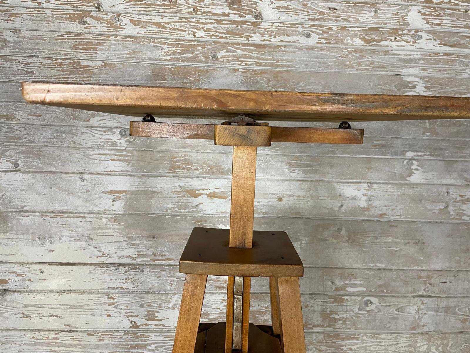 Vintage Rotating Height-Adjustable Sculpture Stand for sale at Pamono