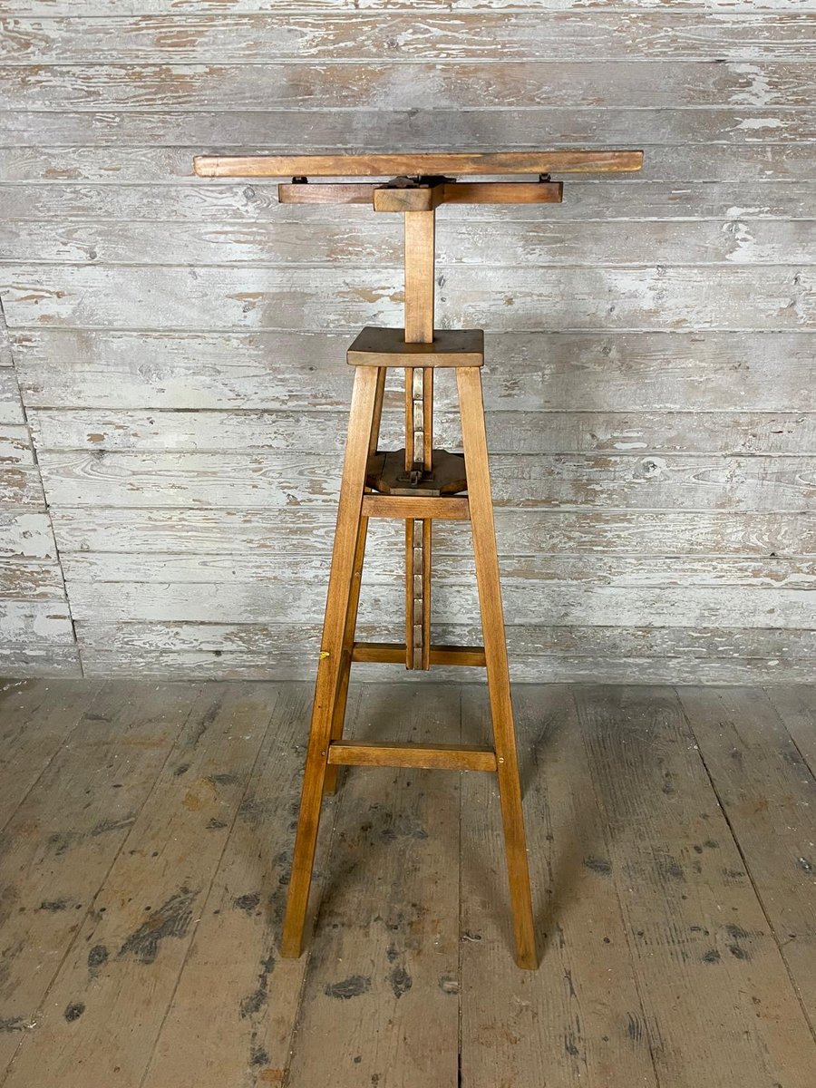 Vintage Rotating Height-Adjustable Sculpture Stand for sale at Pamono