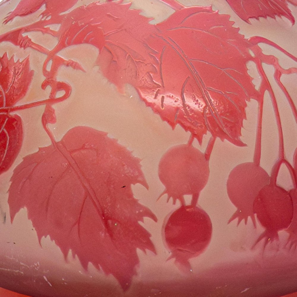 Large Acid Etched Overlay Banjo Form Vase from Gallé, 1899 for sale at ...