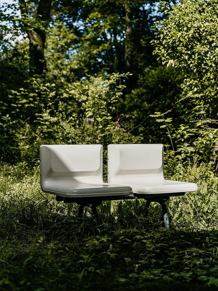 Vintage Space Age Two-Seater Bench, 1970s for sale at Pamono