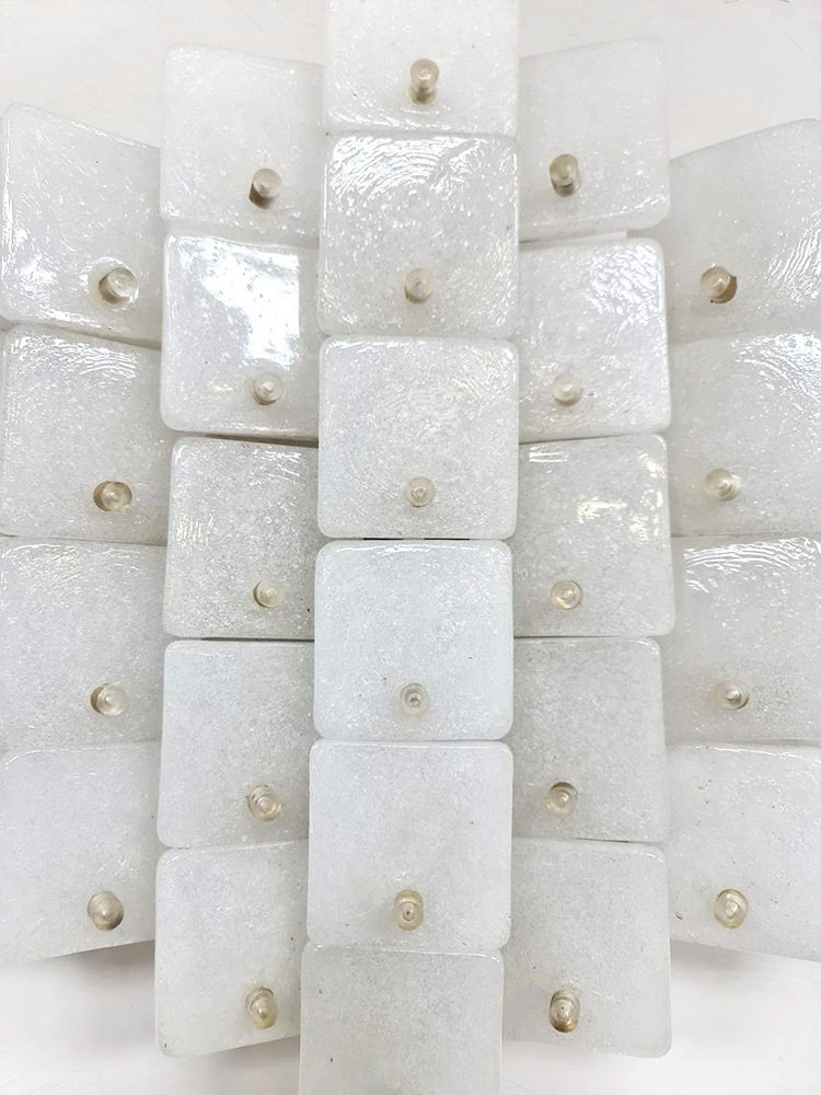 Frosted Ice Glass Panel Wall Scone by J.T. Kalmar, 1960s for sale at Pamono