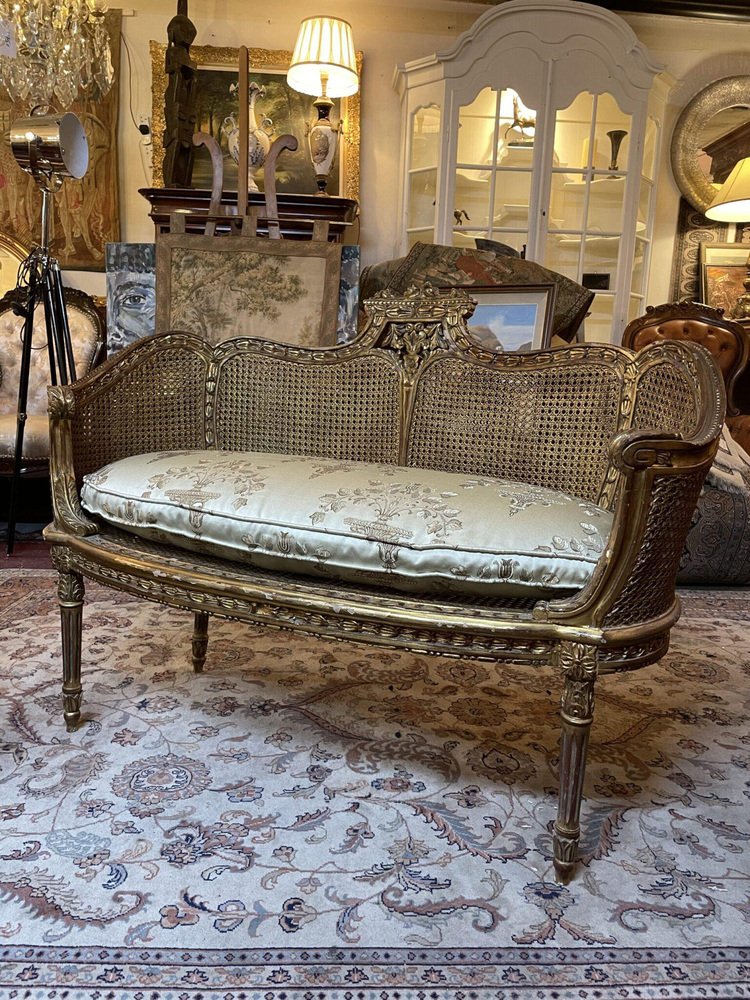 Antique French Tube Settee for sale at Pamono