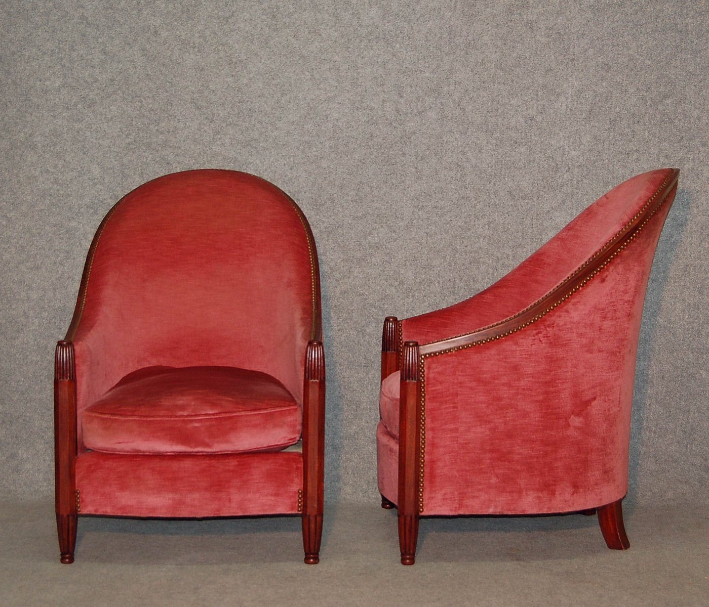 Set of Armchairs by René Joubert & Philippe Petit for DIM, 1920s for ...