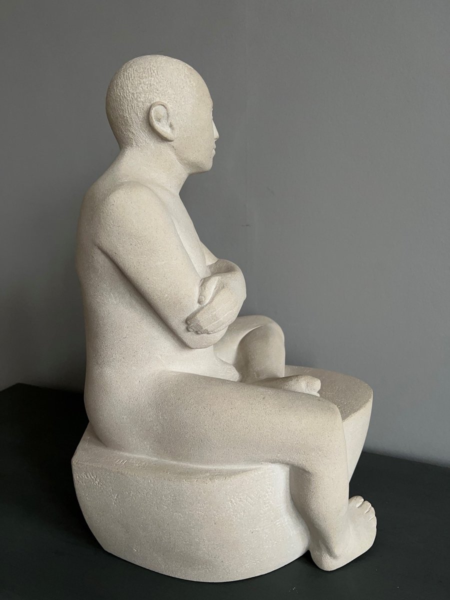 Andre Wallace, Carved Figurative Sculpture, Portland Stone, 2000 for ...