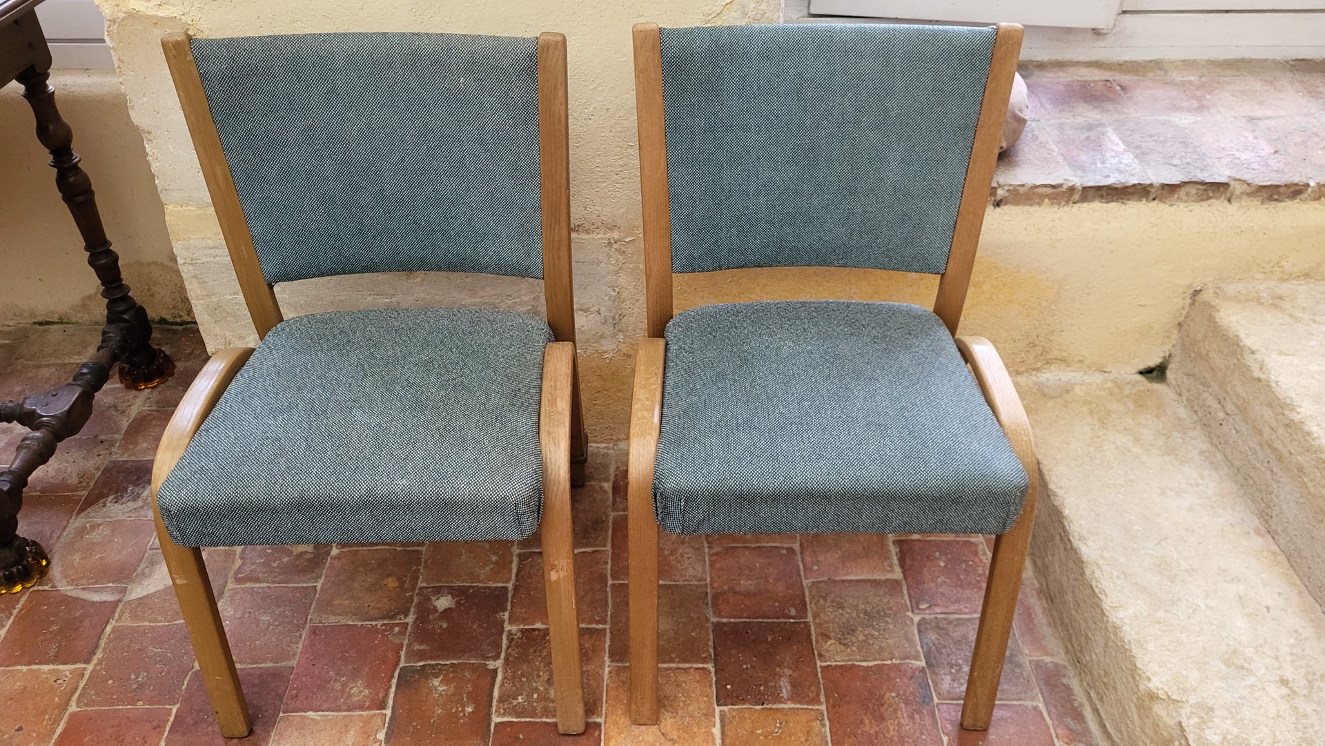 Bow-Wood Dining Chairs from Steiner 1950s, Set of 4 for sale at Pamono