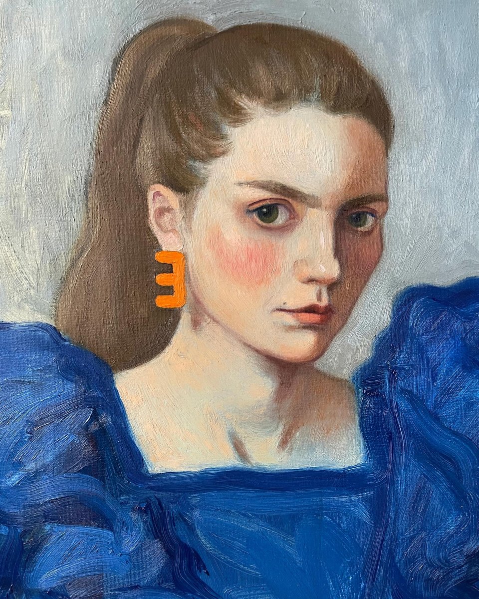 Portrait, 2000s, Original Oil Painting for sale at Pamono