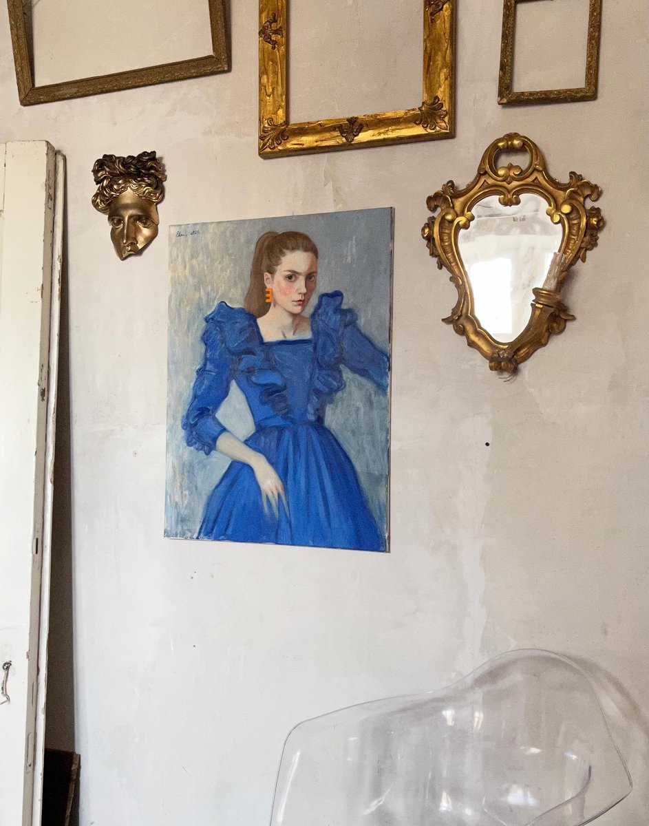 Portrait, 2000s, Original Oil Painting for sale at Pamono