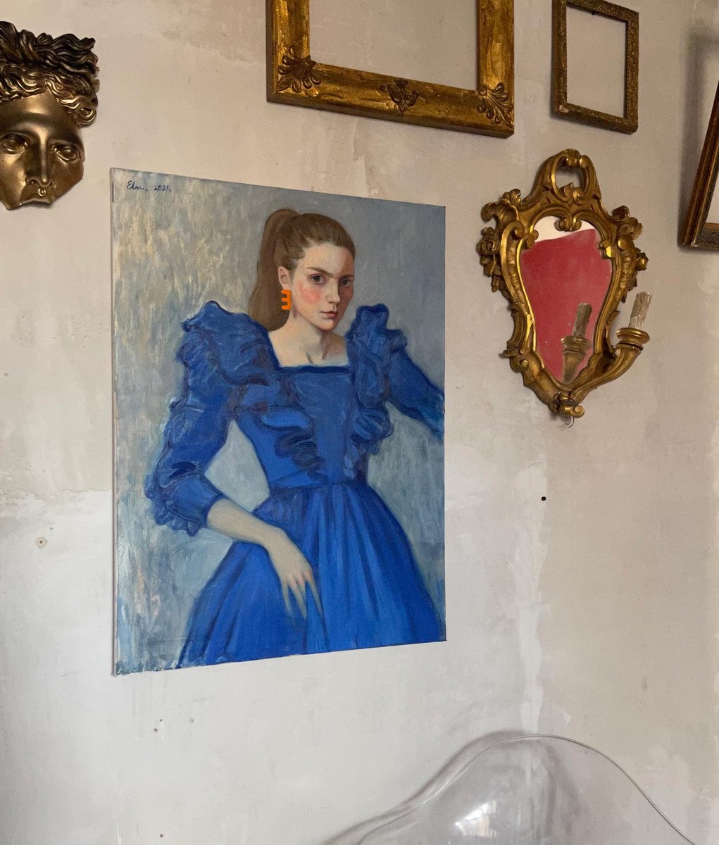 Portrait, 2000s, Original Oil Painting for sale at Pamono
