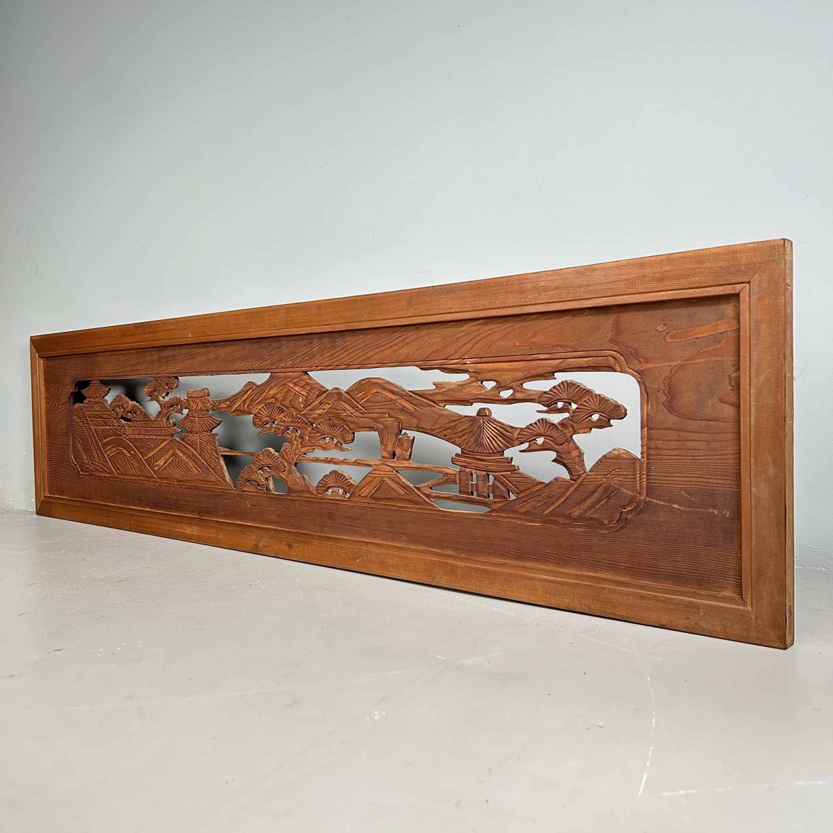 Wooden Ranma Temple Mountain Landscape, Japan, 1920s for sale at Pamono