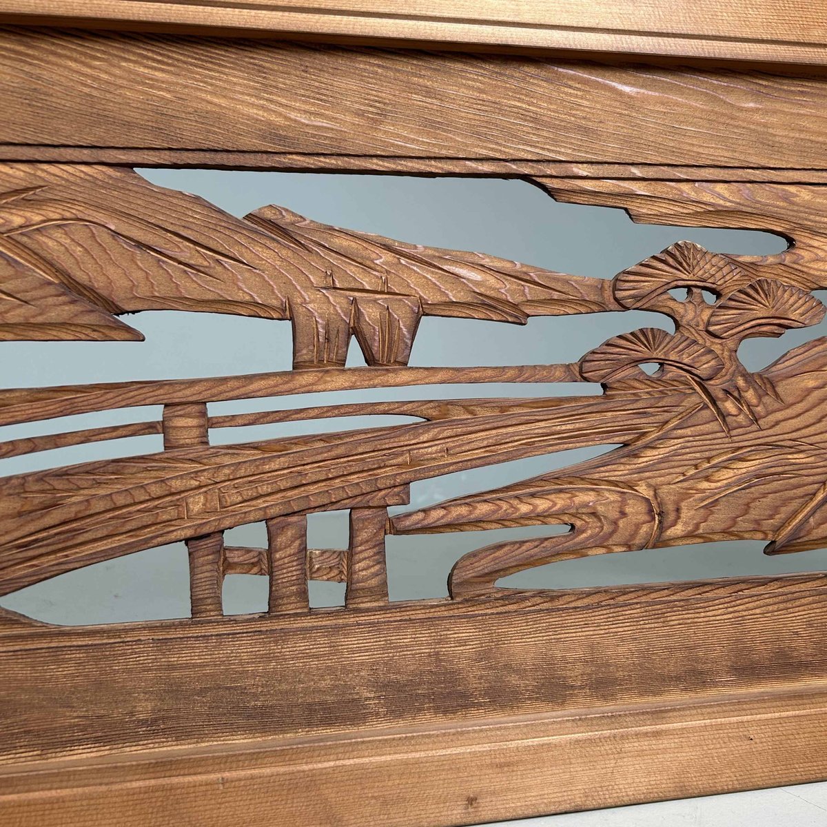 Wooden Ranma Temple Mountain Landscape, Japan, 1920s for sale at Pamono