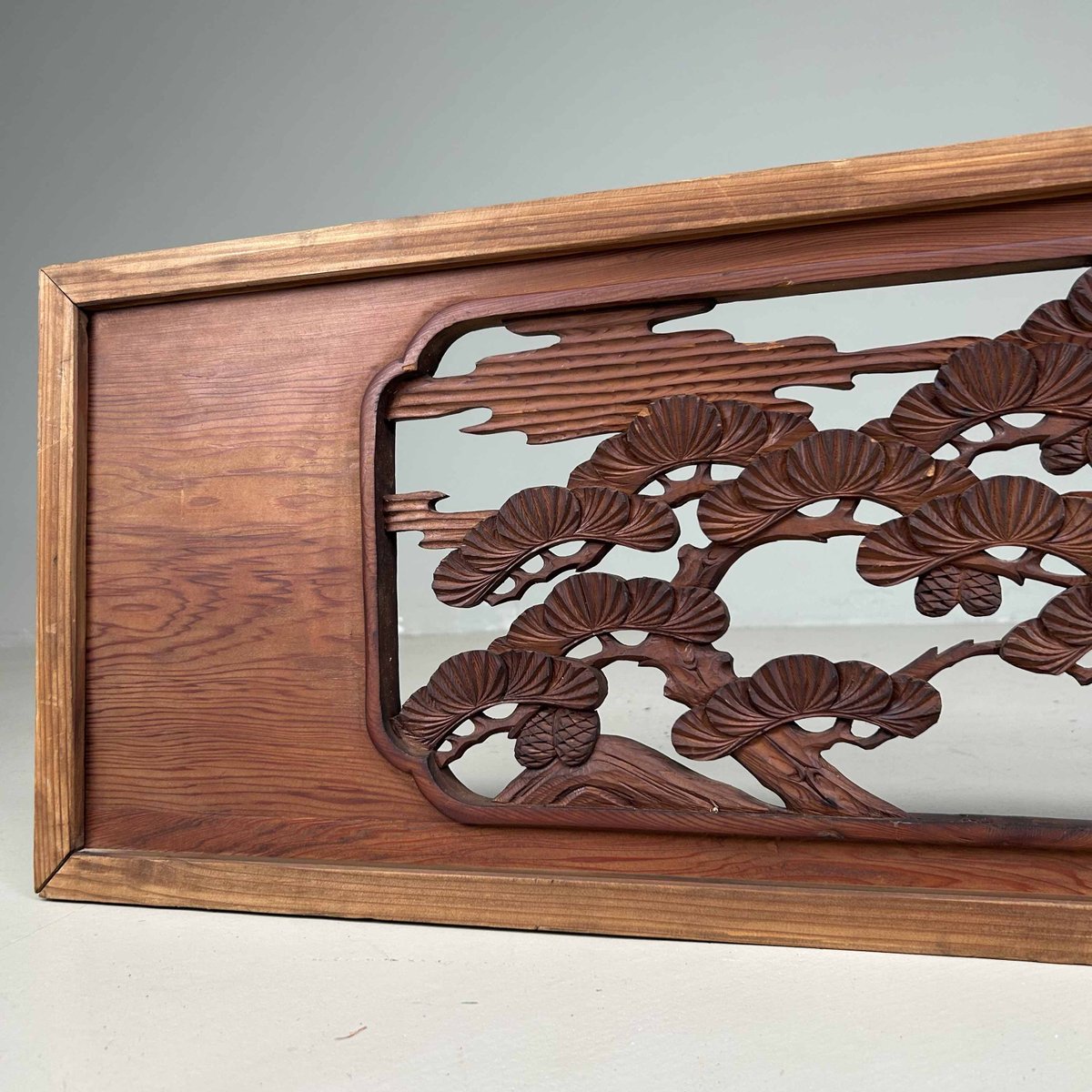 Wooden Ranma Temple Mountain Landscape, Japan, 1920s for sale at Pamono