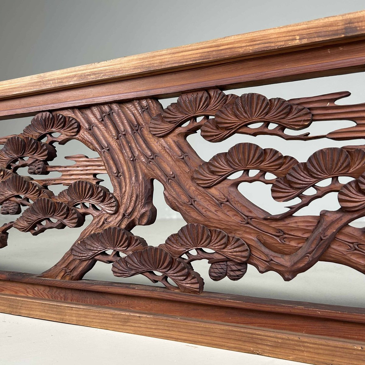 Wooden Ranma Temple Mountain Landscape, Japan, 1920s for sale at Pamono