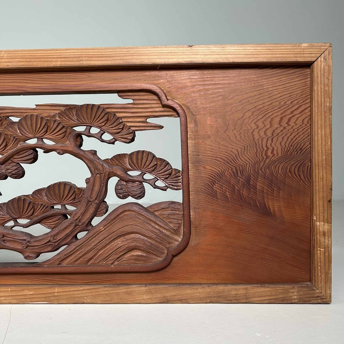 Wooden Ranma Temple Mountain Landscape, Japan, 1920s for sale at Pamono