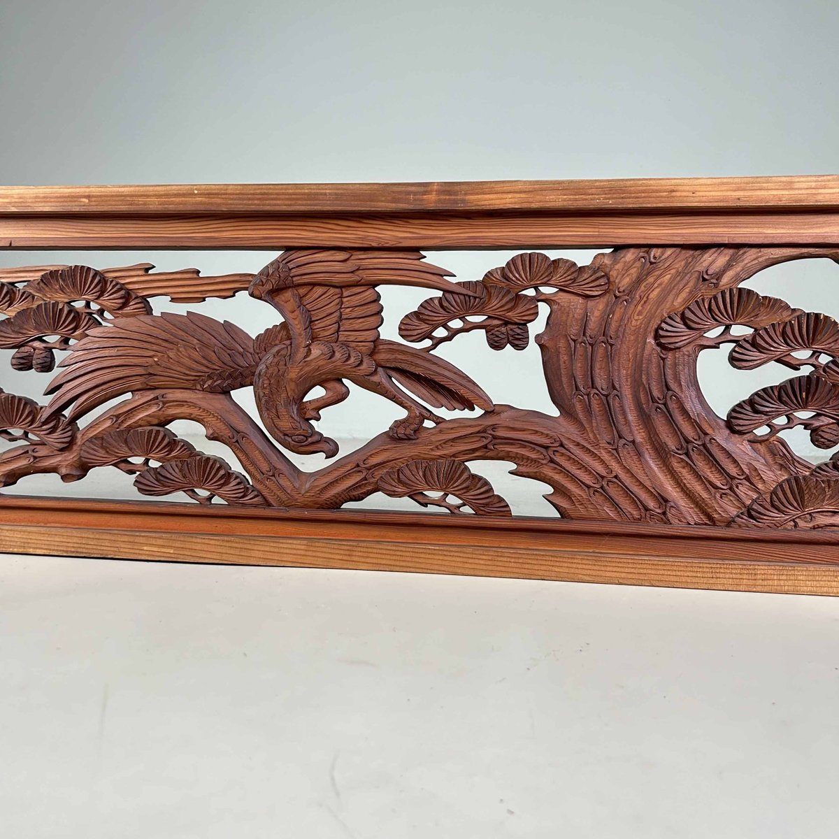 Wooden Ranma Temple Mountain Landscape, Japan, 1920s for sale at Pamono