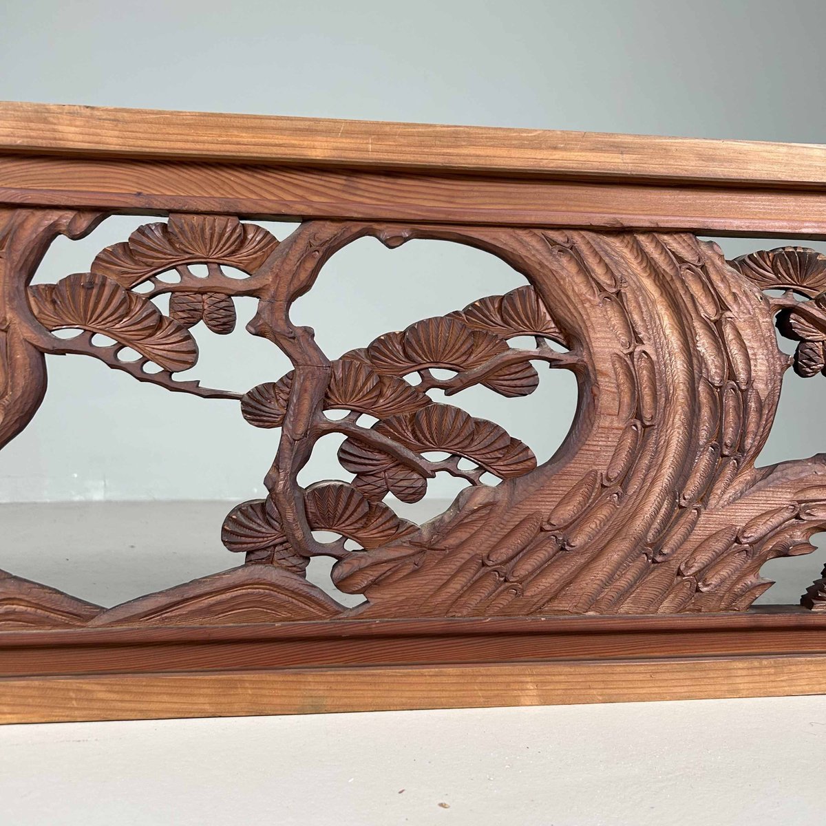 Wooden Ranma Temple Mountain Landscape, Japan, 1920s for sale at Pamono