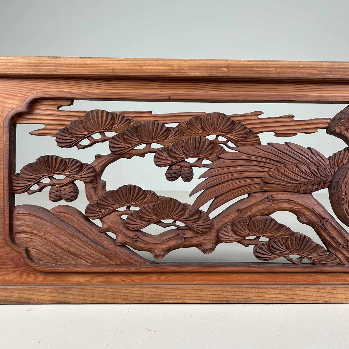 Wooden Ranma Temple Mountain Landscape, Japan, 1920s for sale at Pamono