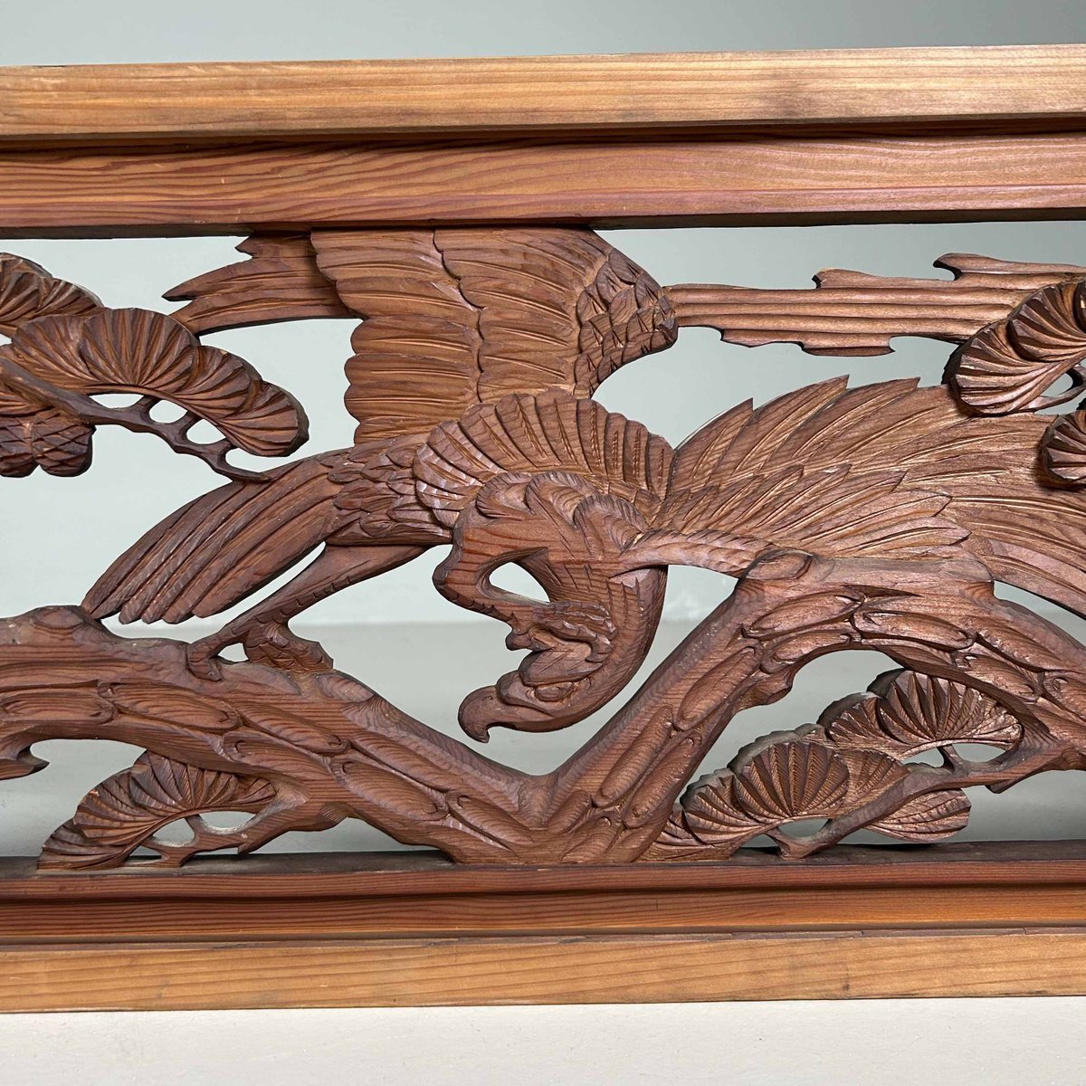 Wooden Ranma Temple Mountain Landscape, Japan, 1920s for sale at Pamono