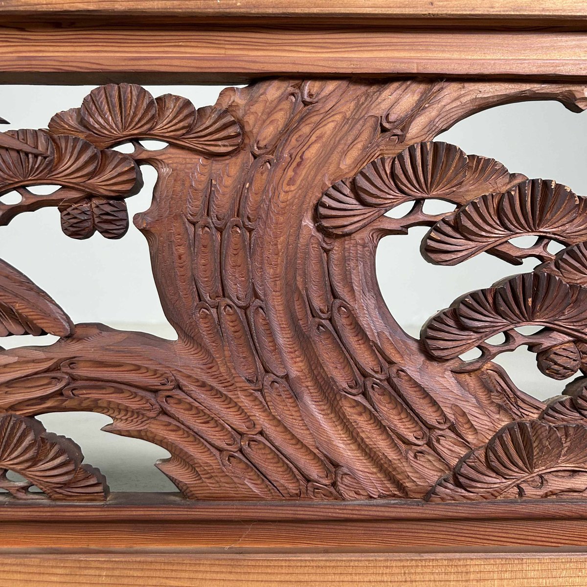 Wooden Ranma Temple Mountain Landscape, Japan, 1920s for sale at Pamono