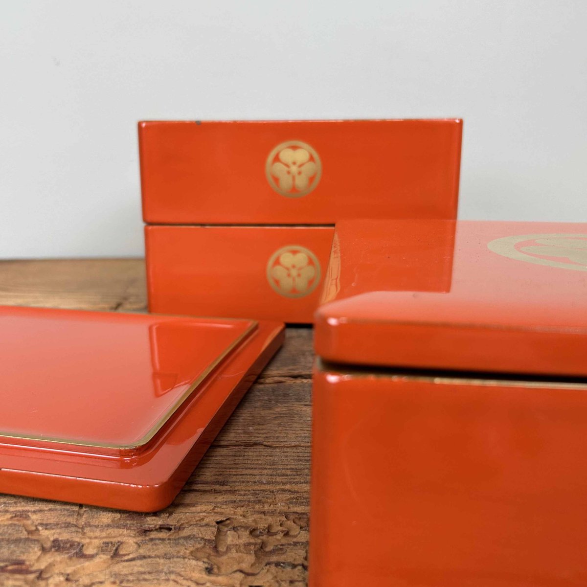 Japanese Jubako Wooden Lacquer Stacking Boxes, 1920s, Set of 5 for sale ...