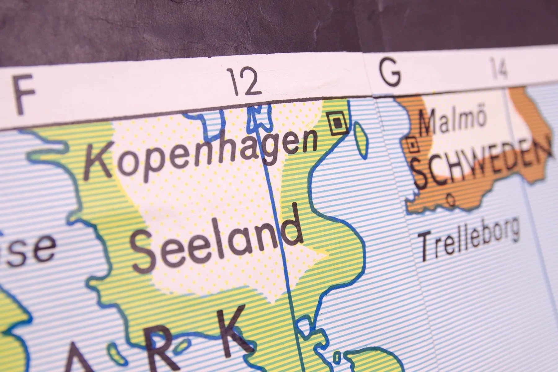 Vintage German School Map of Central Europe, 1961 for sale at Pamono