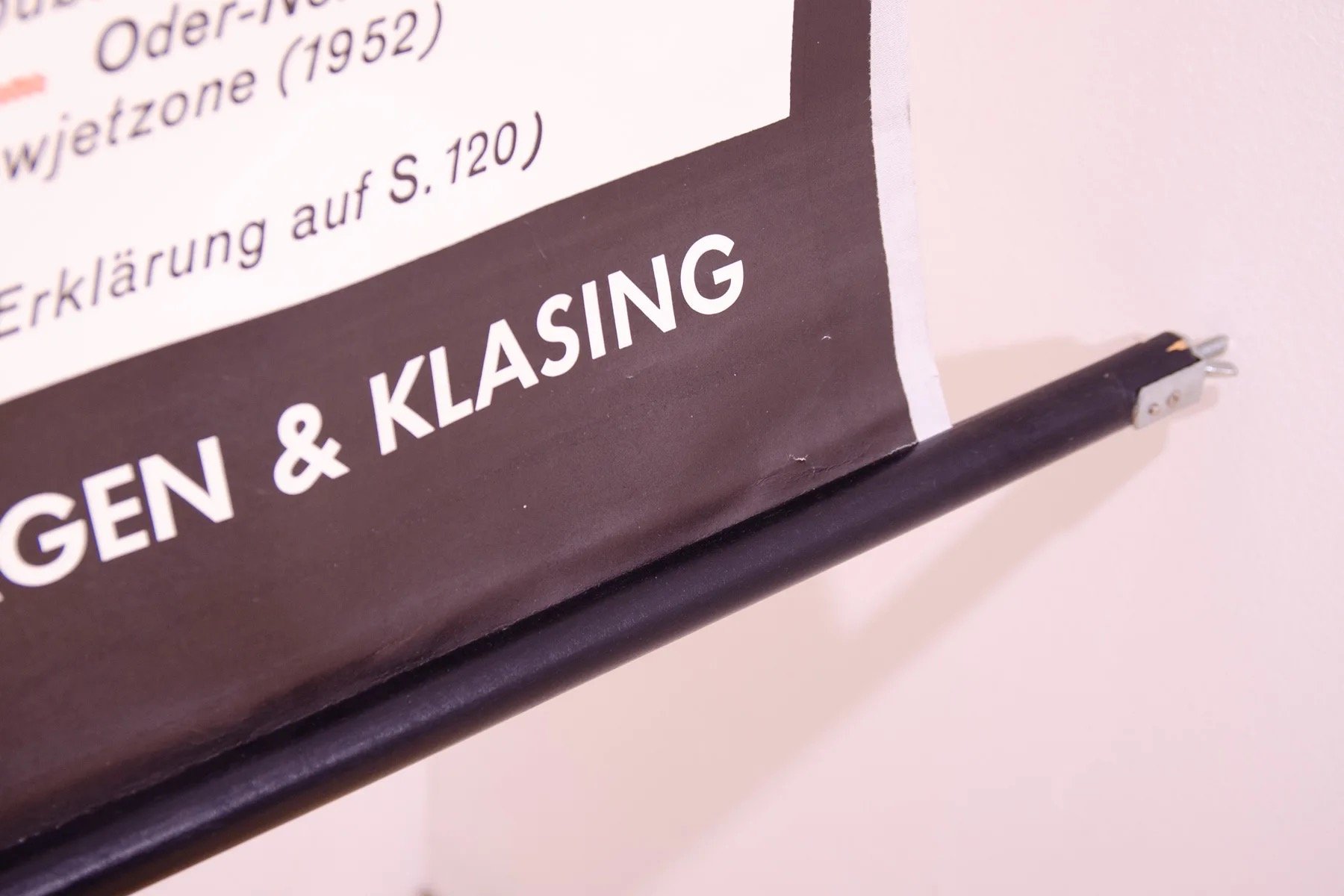 Vintage German School Map of Central Europe, 1961 for sale at Pamono