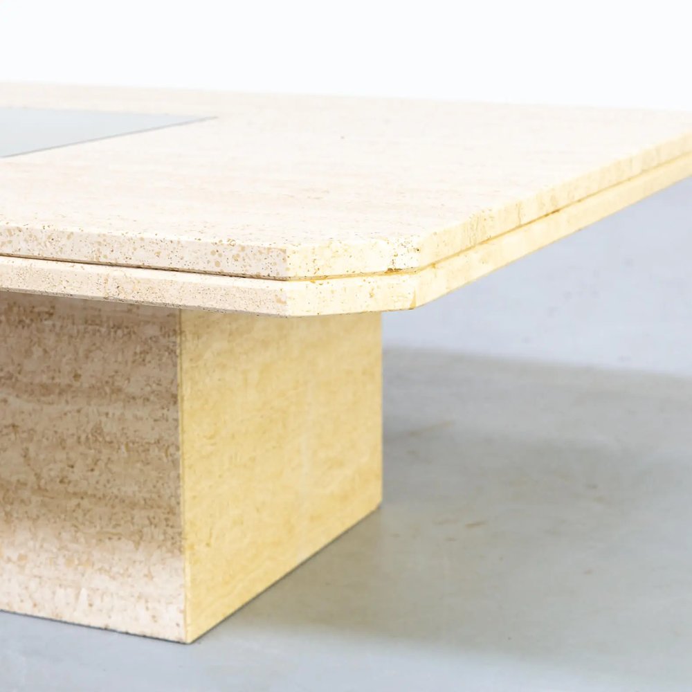 Travertine Coffee Table by George Mathias for Maho, 1970s for sale at ...
