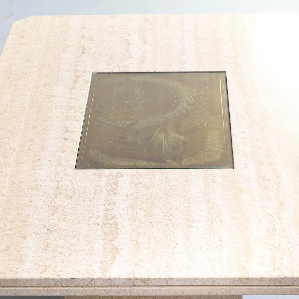 Travertine Coffee Table by George Mathias for Maho, 1970s for sale at ...