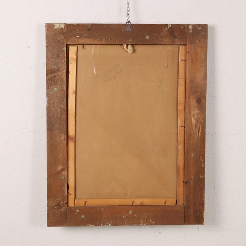 Adolfo Magrini, Female Figure, Mixed Media on Cardboard, 1896, Framed ...