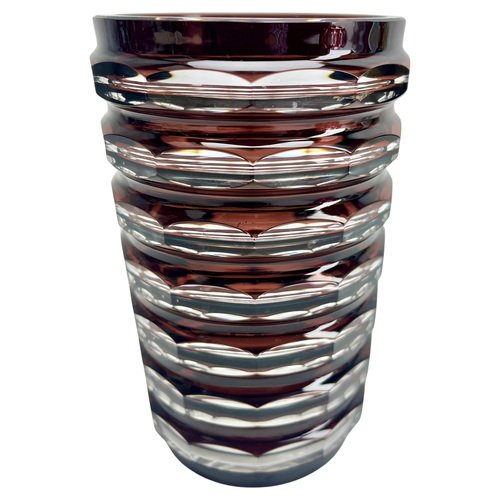 Art Deco Crystal Vase from Val Saint Lambert, 1950s for sale at Pamono