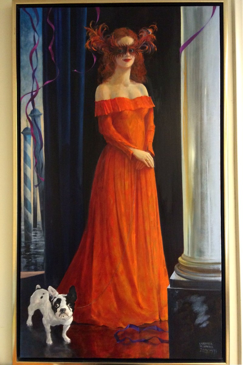 Gabryela Wasowicz, French Bulldog in Venice, 2014, Oil on Canvas for ...