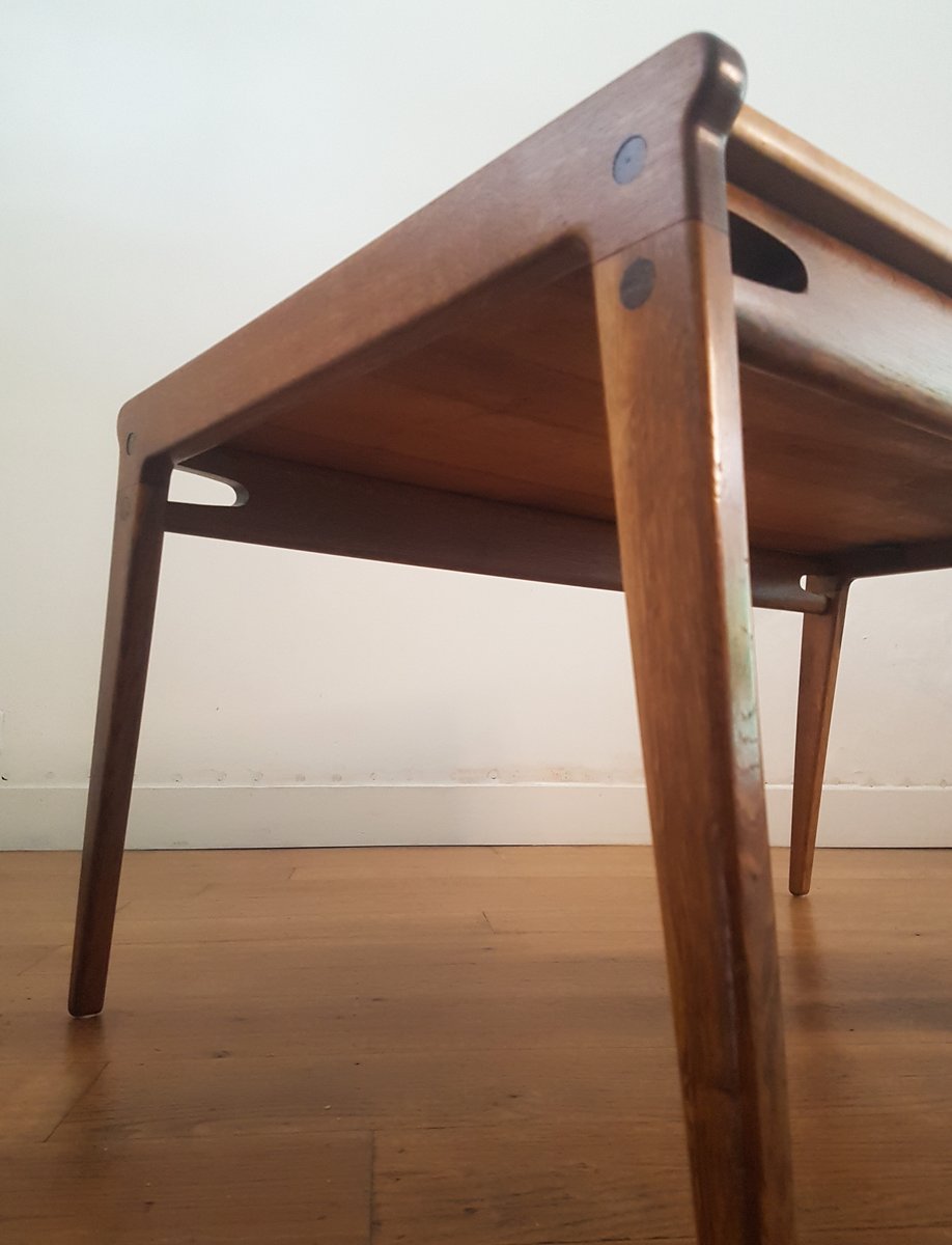 Mid-Century Modern Oak Hunting Coffee Table by Heinz Heger, Germany ...