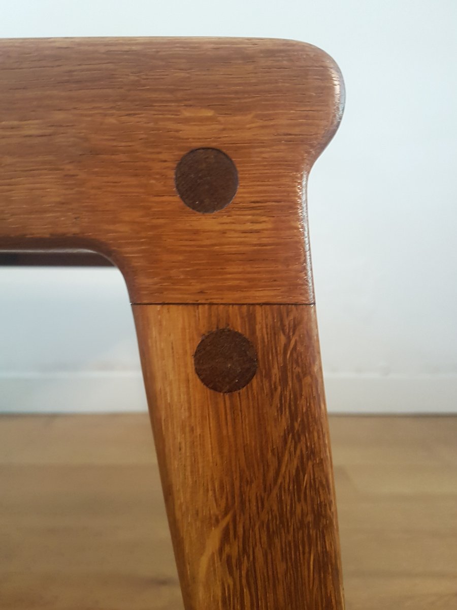 Mid-Century Modern Oak Hunting Coffee Table by Heinz Heger, Germany ...