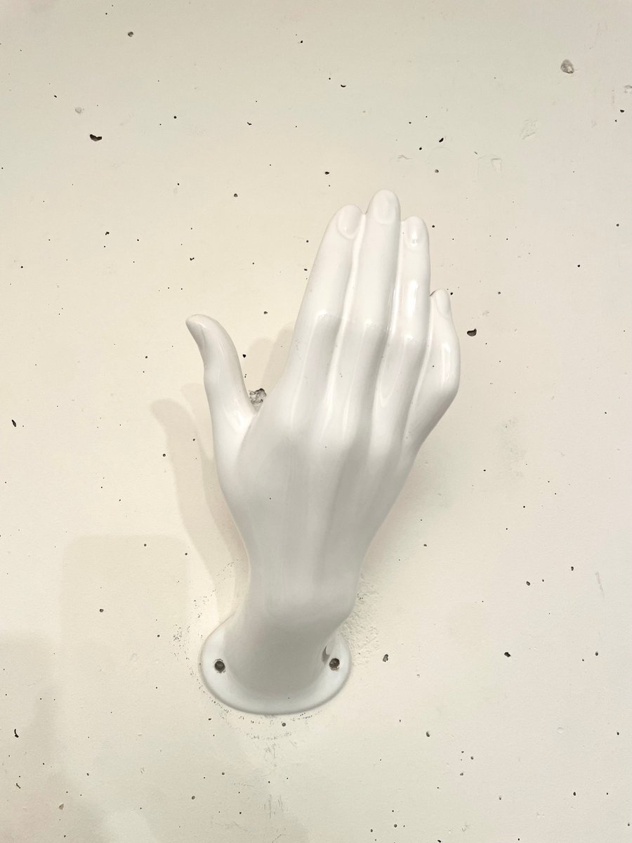 Hand Ceramic Wall Lamp, 1980 for sale at Pamono