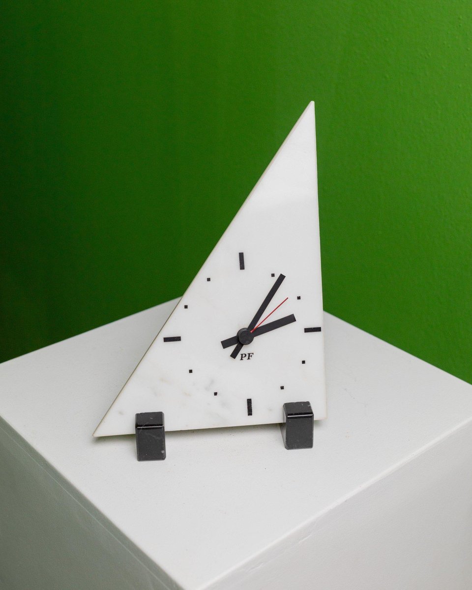 Vintage Marble Triangle Grandfather Clock, 1980s for sale at Pamono