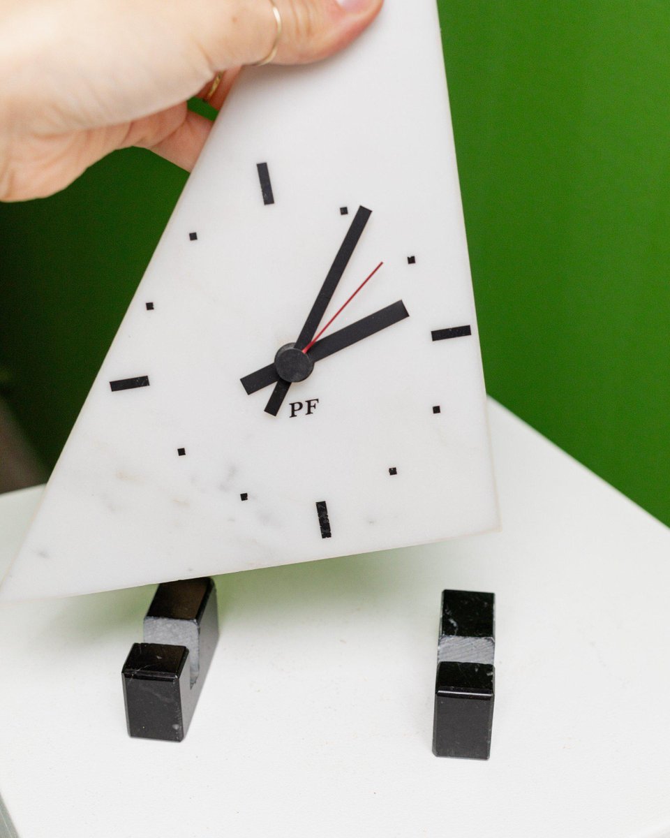 Vintage Marble Triangle Grandfather Clock, 1980s for sale at Pamono