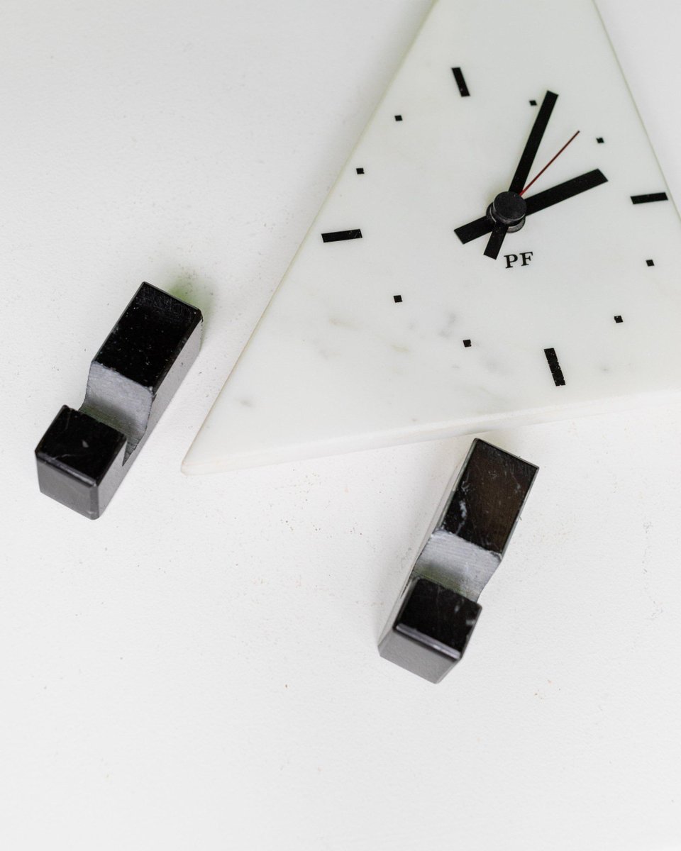 Vintage Marble Triangle Grandfather Clock, 1980s for sale at Pamono