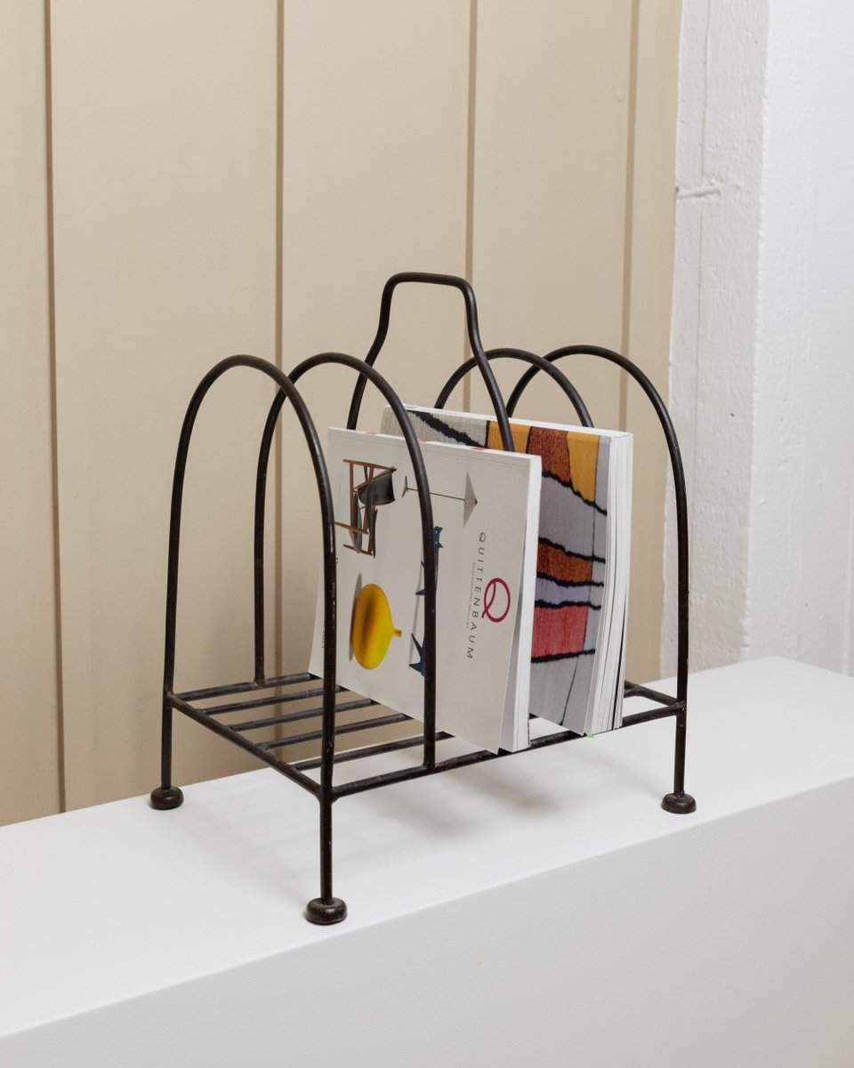 Vintage Metal Magazine Rack, 1970s for sale at Pamono