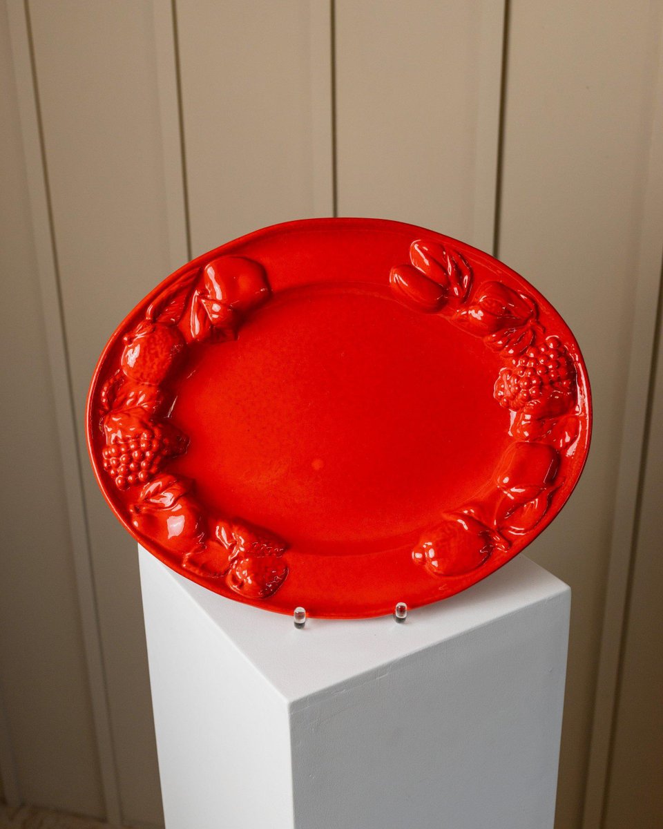 Vintage Ceramic Plate, 1980s for sale at Pamono